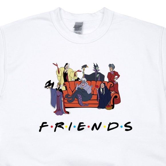 Gildan | Sweaters | Disney Villain Friends Custom Crewneck Sweater ...